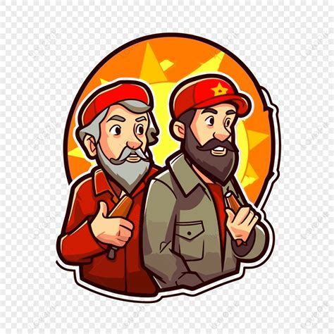 두 남자가 함께 만화 그림 벡터제도법나누는 Png 일러스트 무료 다운로드 Lovepik