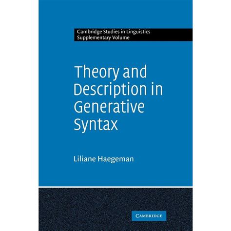 Theory And Description In Generative Syntax Em Promoção Na Americanas