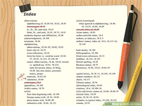 How To Write An Index With Pictures Wikihow