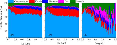 Size Resolved Number Fractions Of The Particle Classes During The Download Scientific Diagram