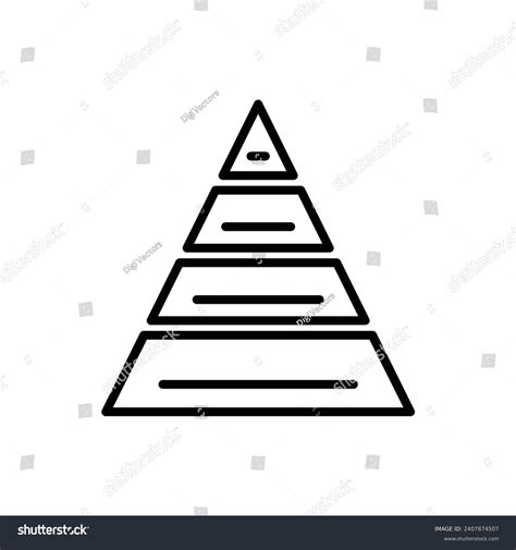Hierarchy Pyramid Vector Icon Triangle Hierarchy Stock Vector Royalty Free 2407874507