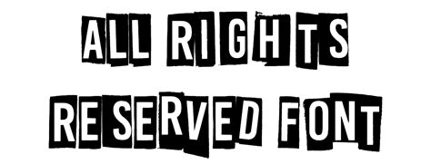 All Rights Reserved Font Dafontstyle
