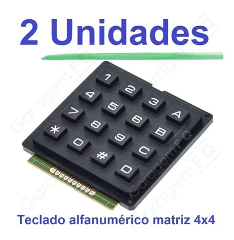 2x Teclado Alfanumérico Matricial 4x4 16 Teclas Arduino Pic