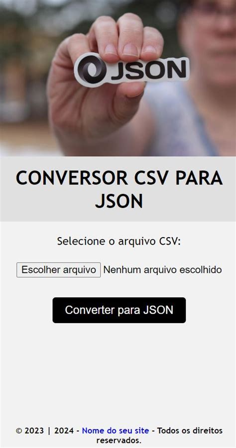 Conversor Csv Para Json Feito Em Php E Css Script Php Aqui Brasil Oficial