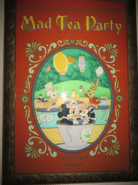 Mad Tea Party Vintage Attraction Poster Disney World Theme Parks