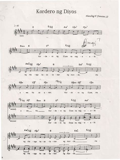 Kordero Ng Diyos Francisco Pdf