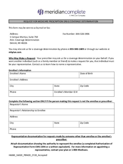 Fillable Online Prescription Drug Coverage Determination Forms Fax Email Print Pdffiller