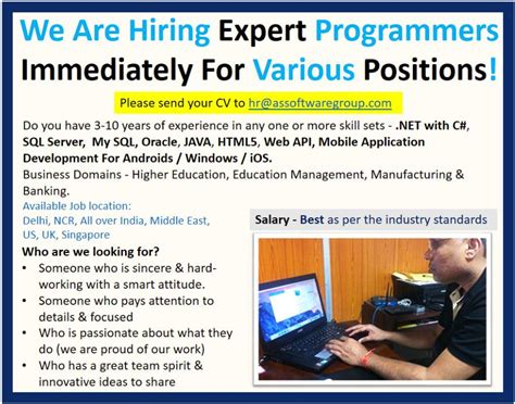 A And S Software Consultancy Pvt Ltd On Linkedin We Are Hiring Expert Programmers