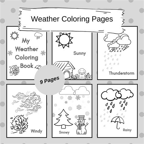Types Of Weather Coloring Pages Printable Printable Free Templates