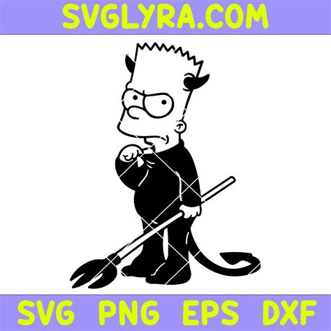 Devil Simpson Svg Bart Simpson Svg Funny Halloween Svg Instant Download Svg Lyra