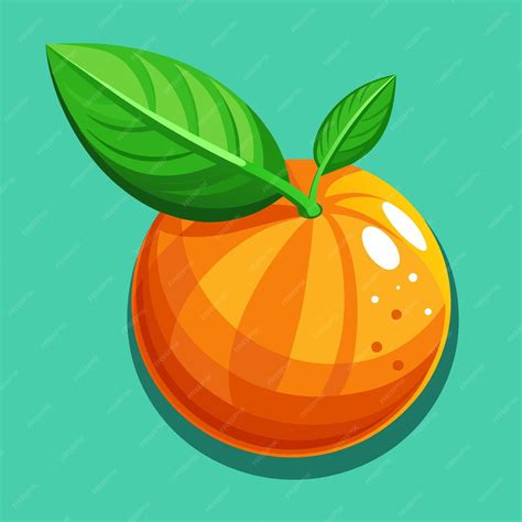 Premium Vector Orage With Ripe Leaves 3d Vector Illustration