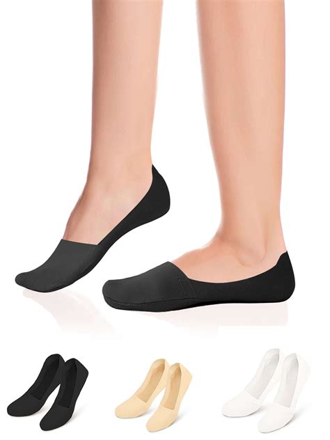 Luxtrada 3 Pairs Women No Show Socks Ultra Low Cut Liner Socks Ice