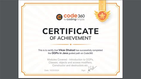 Vikas Dhakad On Linkedin Javacertified Oop Codingninjas