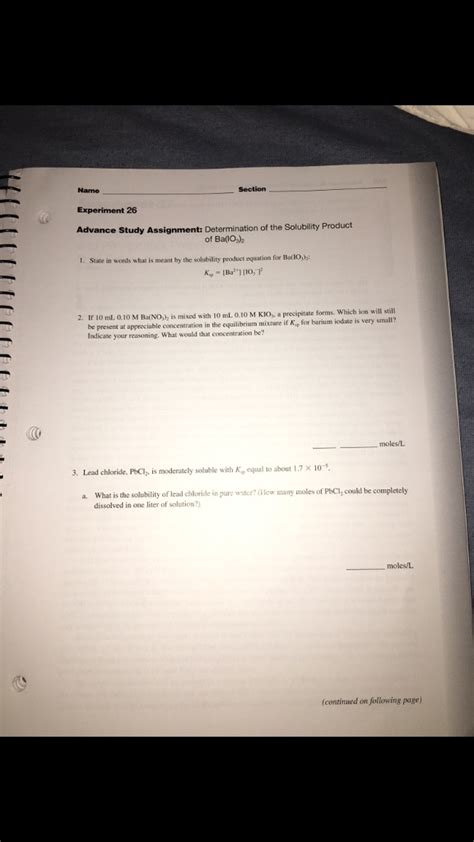 Solved Advance Study Assignment Determination Of The