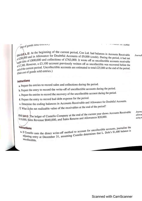 Accounts Receivables HW Financial Accounting Studocu