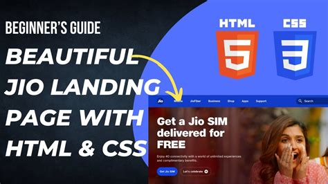 Beautiful Landing Page With Html And Css Technical Mickey Modern Uiux Design Youtube