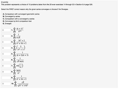Solved Points This Problem Represents A Choice Of Chegg Com