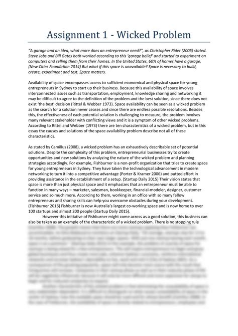 Ibp Assignment 1 Wicked Problems 26100 Integrating Business Perspectives Uts Thinkswap