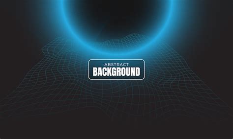 Premium Vector Wireframe Dark Abstract Background