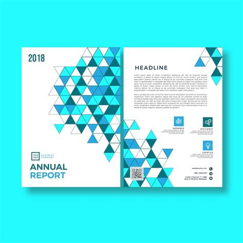 premium vector triangular abstract design annual report style