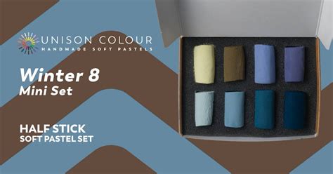 Winter 8 Half Stick Soft Pastel Set Unison Colour Soft Pastels