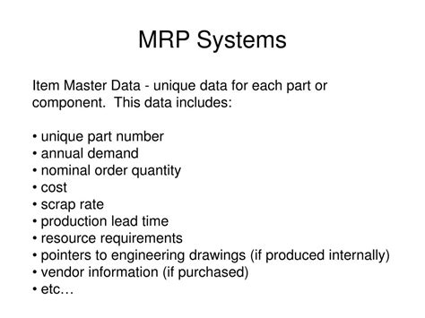Ppt Mrp Systems Powerpoint Presentation Free Download Id 525673