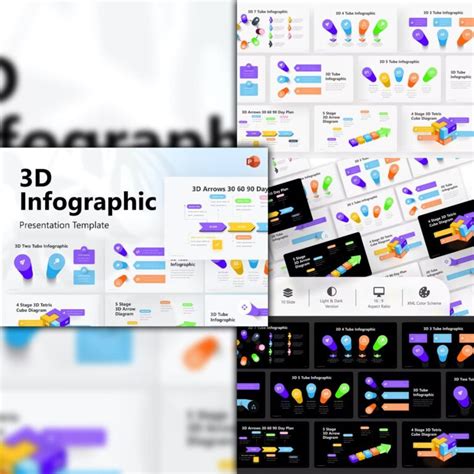 D Infographic PowerPoint Template Slides MasterBundles