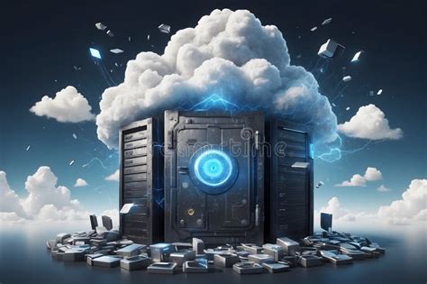 A Concept Of Remote Data Storage A D Cloud Computing Services Stock
