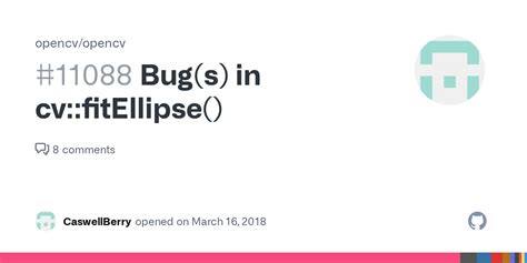 Bug S In Cv Fitellipse Issue Opencv Opencv Github