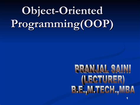 Oops Ppt Ppt Programming Languages Computing