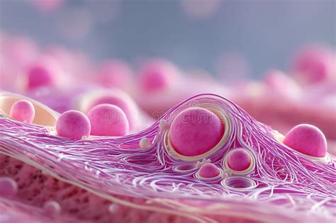 Abstract Pink Organic Forms A 3d Render Of Intricate Cellular Structures With Smooth Spheres