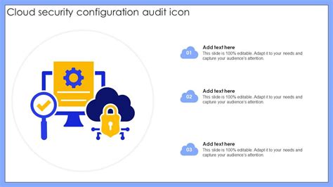 Cloud Security Configuration Audit Icon Ppt Template
