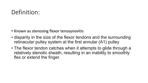 Trigger Finger With Glucocorticoid Injection Pptx
