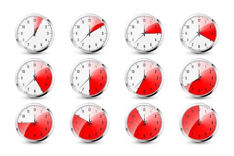 Premium Vector Wall Clock Stopwatch Icons Shiny Metal Chronometer