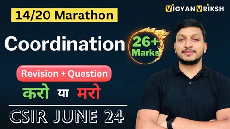 Coordination Chemistry Marathon 14 Csir June 24 Csirnet Chemicalsciences Youtube
