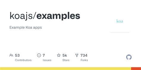 Examplespackagejson At Master · Koajsexamples · Github