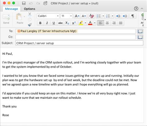 Escalation Email Template