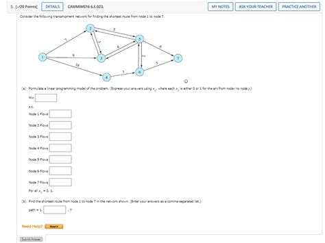 Solved Question 3 ﻿hw 6consider The Following Transshipment
