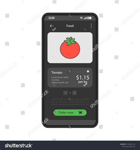 Grocery Store App Interface Vector Template Vector De Stock Libre De