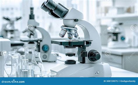 Scientist Conducts Microscopic Analysis In Modern Lab Stock Image Image Of Microscope