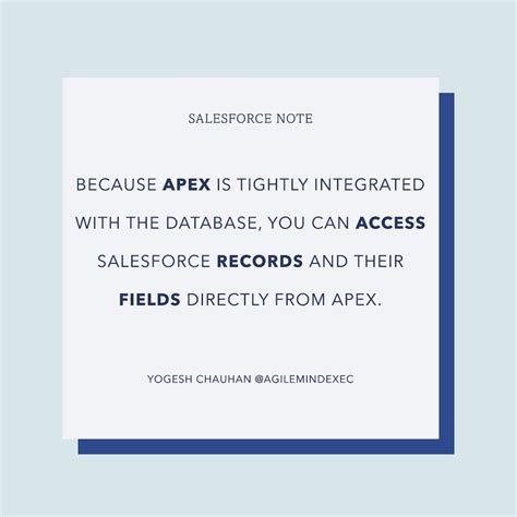 access salesforce records and fields with apex yogesh c posted on the topic linkedin