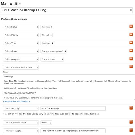 Zendesk Create Macros For Uniform Alert Responses Watchman Monitoring Support Center