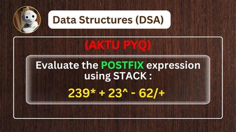 17 How To Evaluate The Given Postfix Expression Using Stackbrevilearning Youtube