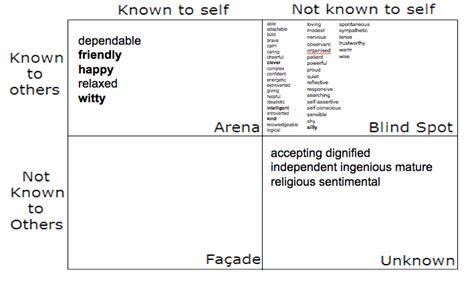 Johari Window Template