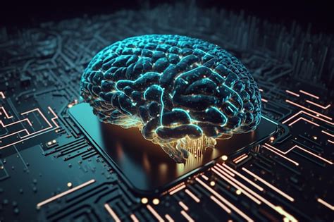 Технологическая и инженерная концепция искусственный интеллект ии машинное обучение большие