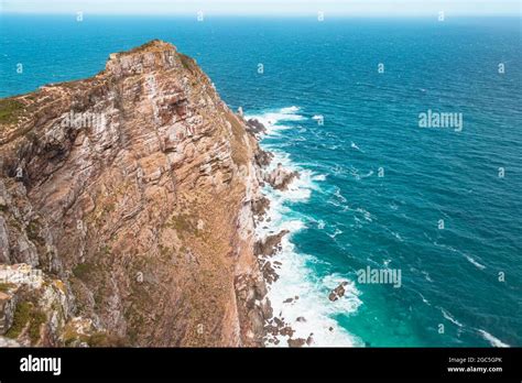 The View Of Rock Headland Above The Atlantic Ocean At Cape Point A
