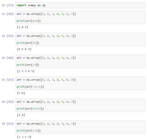 Array Slicing Menggunakan Python Numpy