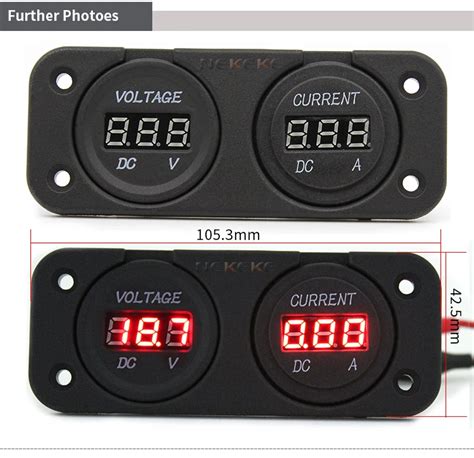 12v Voltmeter Ammeter Combination Panel For Car Boat Buy 12v Voltmeter Ammeter Digital