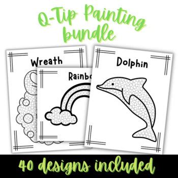 Seasonal Qtip Painting Bundle Fine Motor Skills No Prep By Created