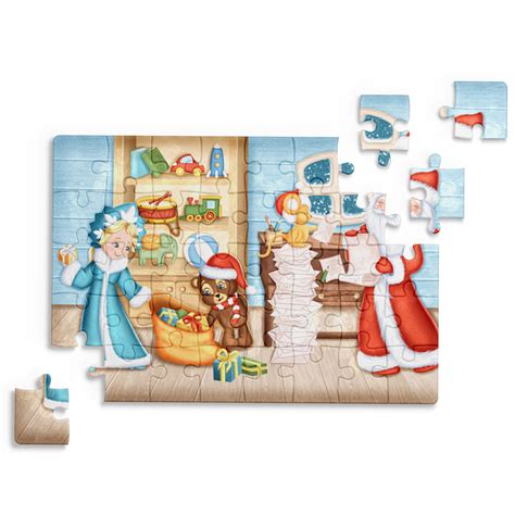 Иллюстрация Пазлы для детей в стиле детский книжная графика